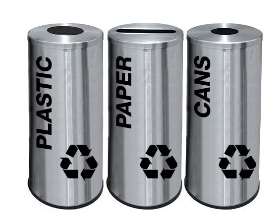 RSS820 Trio Stainless Steel Recycling Bin Set | Nordvox Sdn. Bhd.